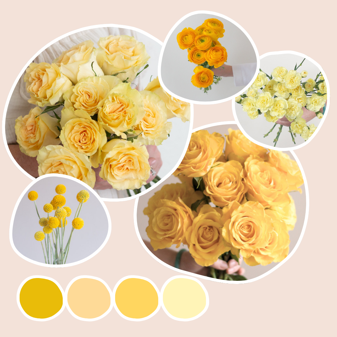 Yellow Mixed Flowers Box | Flower Moxie Bulk Flowers