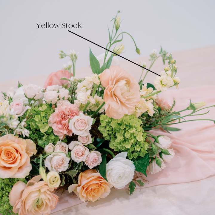 Yellow Stock Flower | Fresh DIY Wedding Flowers | Flower Moxie