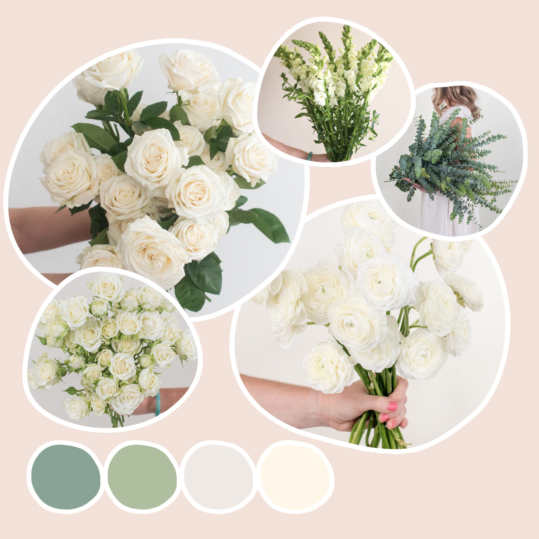 Cream Mixed Box | Bulk Flowers from Flower Moxie
