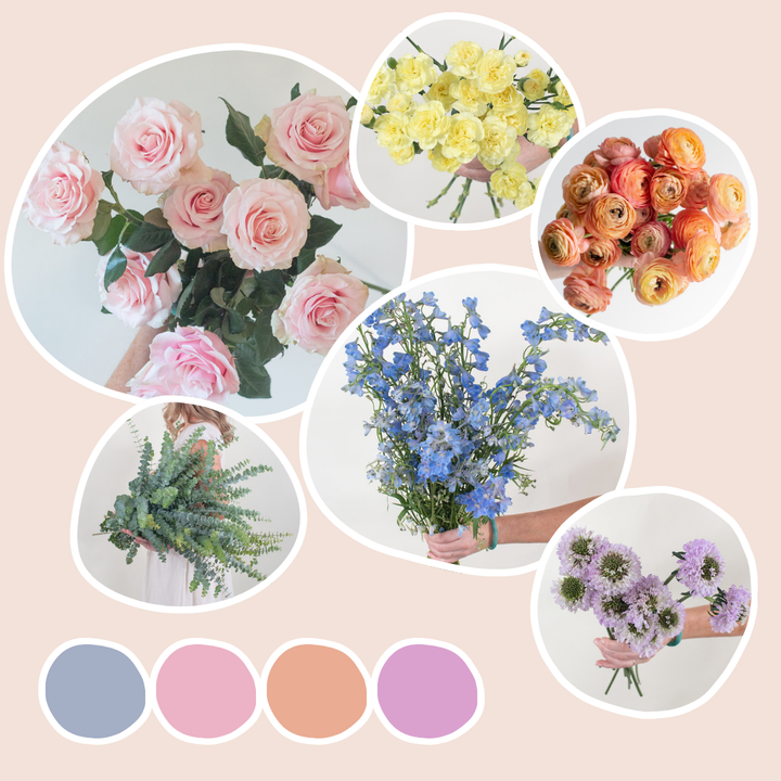 Bulk Pastels Mixed Fresh Flower Box | Flower Moxie