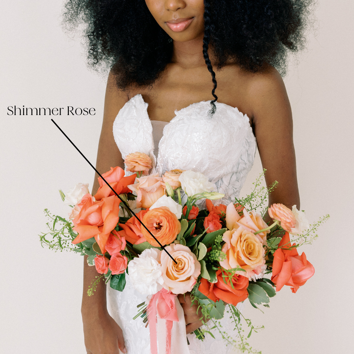 Shimmer Peach Roses | Fresh DIY Wedding Flowers | Flower Moxie