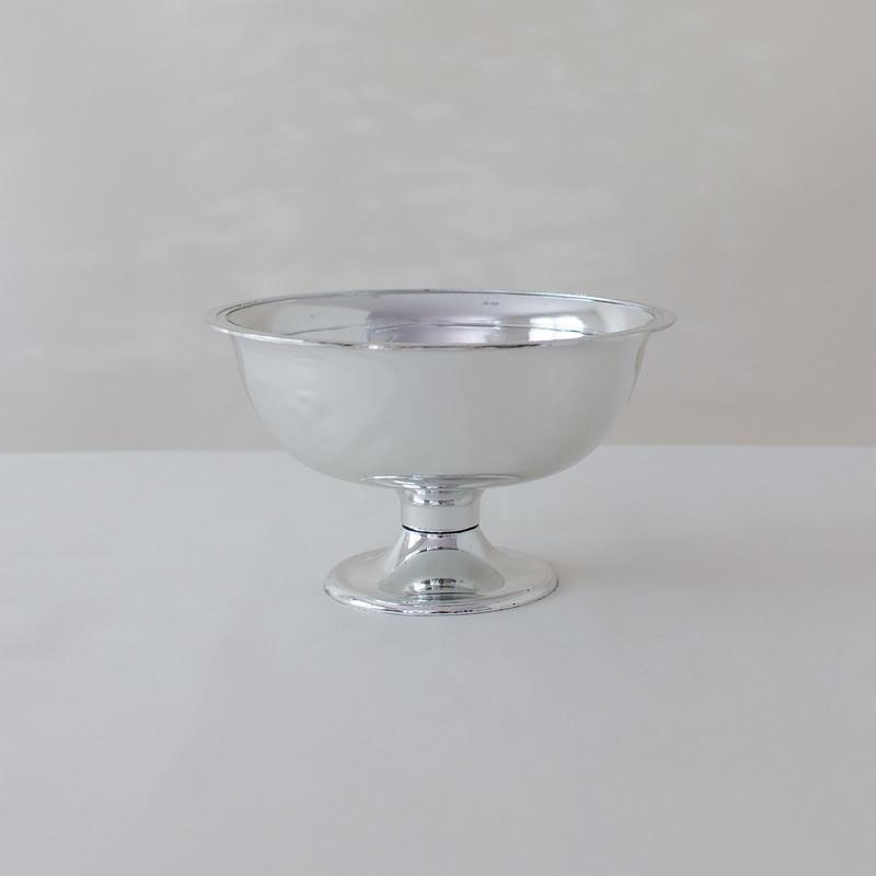 Classic Silver Plastic Compote Vase | Flower Moxie | DIY Wedding