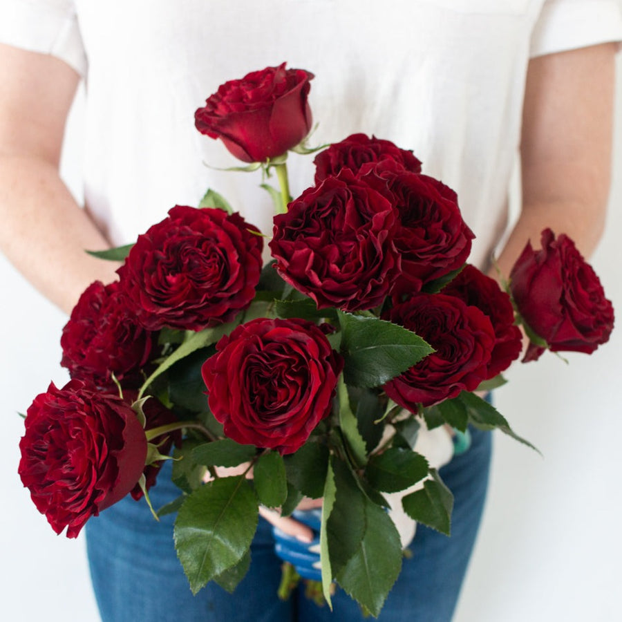 Red Garden Roses | DIY Wedding Flowers | Flower Moxie