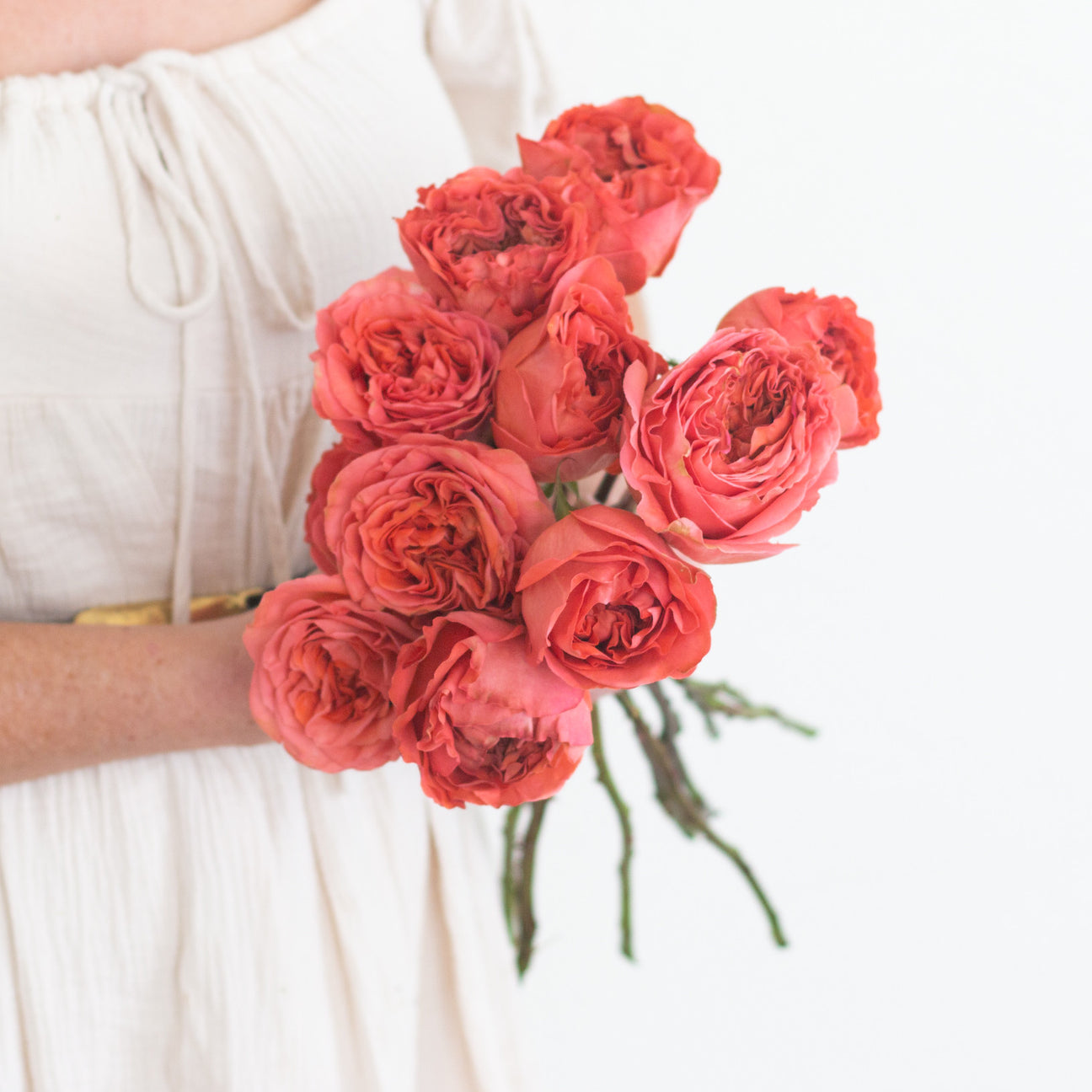 Coral Garden Roses | DIY Wedding Flowers | Flower Moxie