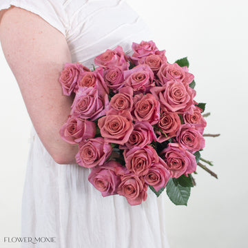 Mauve Pink Barista Roses | Fresh DIY Wedding Flowers | Flower Moxie