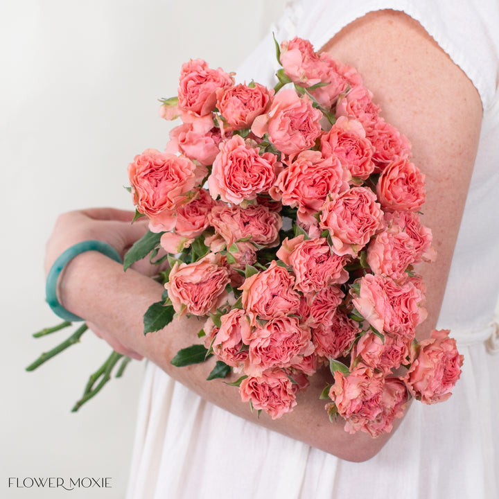 Coral Spray Rose Flower | DIY Wedding Flowers | Flower Moxie