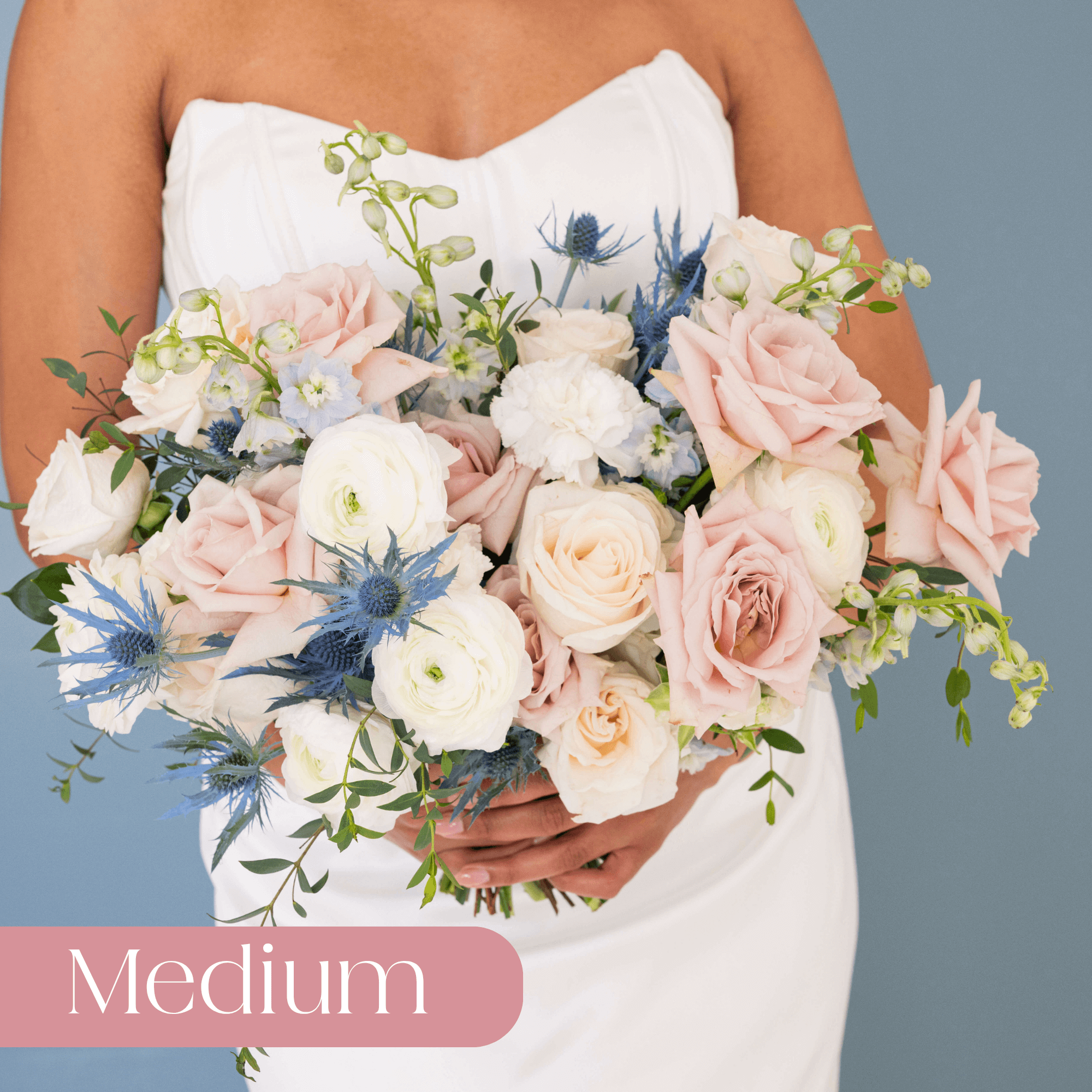 Dusty Blush & Blue Premade - Medium Package | Flower Moxie DIY