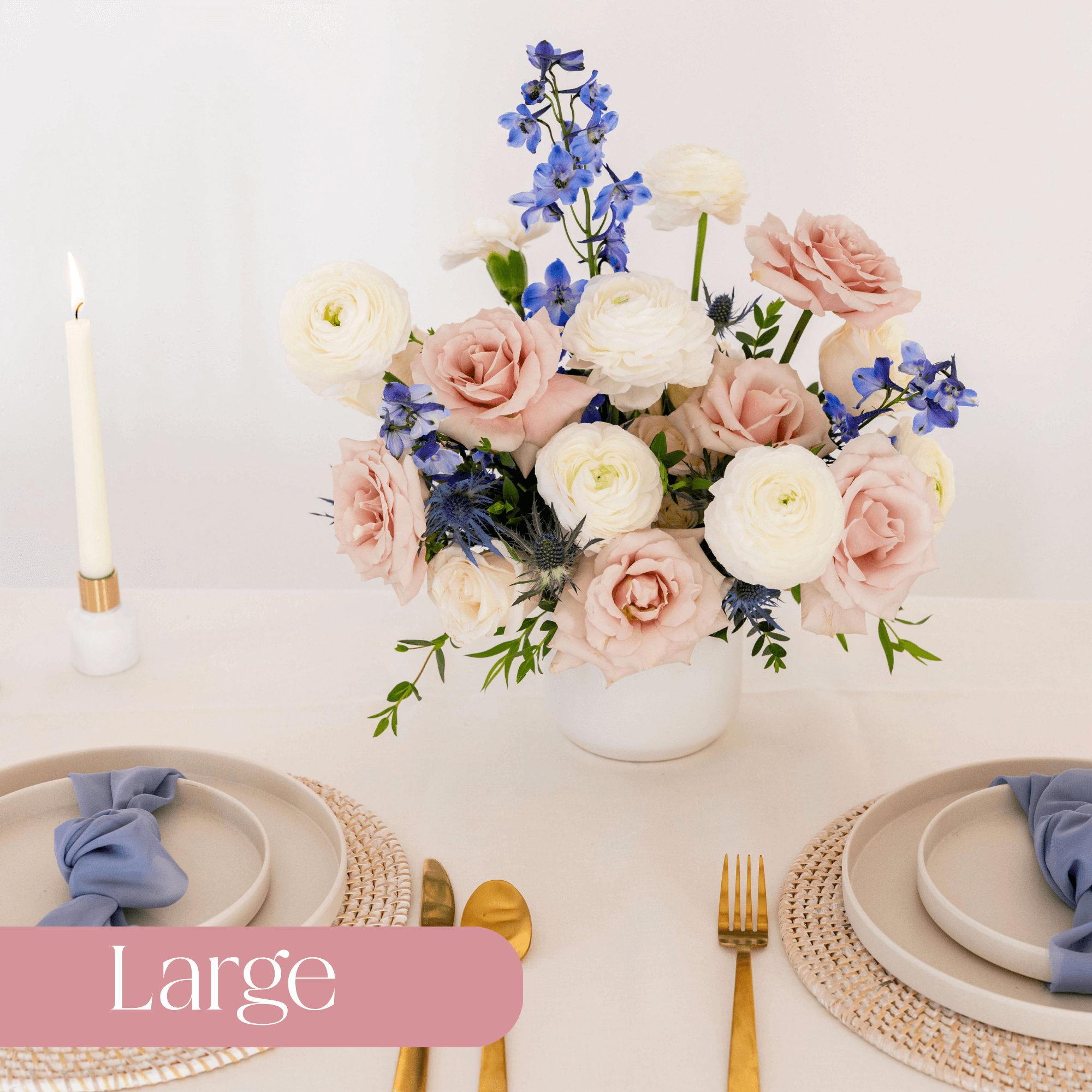 Dusty Blush & Blue Premade - Large Package | Flower Moxie DIY