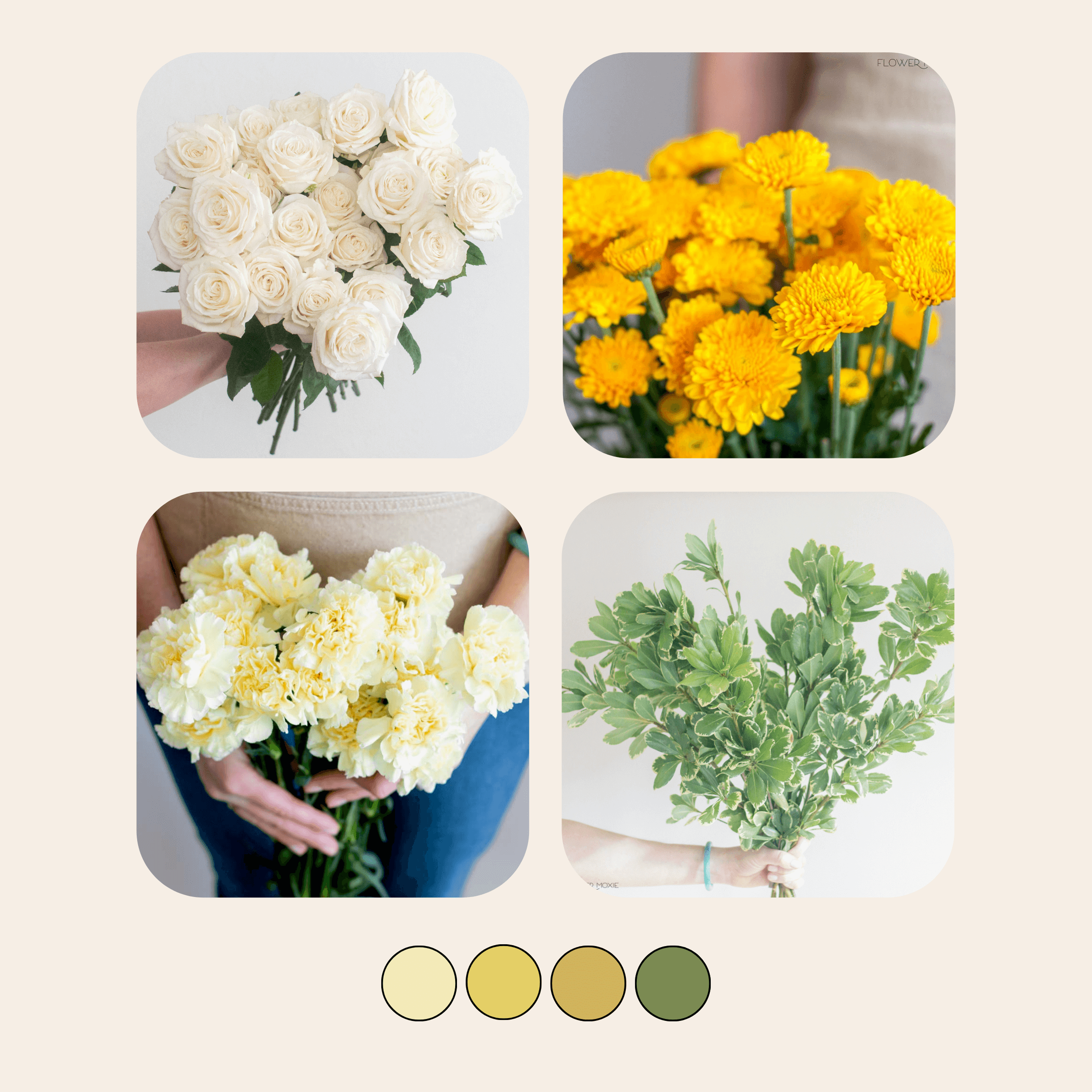Bountiful Yellow and White Mixed Box | Flower Moxie Bulk Flowers