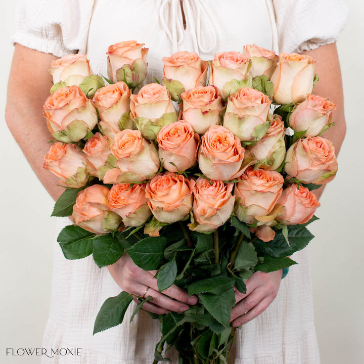 Peach Country Home Roses | Fresh DIY Wedding Flowers – Flower Moxie
