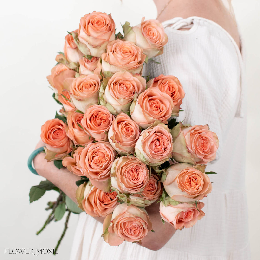 Peach Country Home Roses | Fresh DIY Wedding Flowers – Flower Moxie