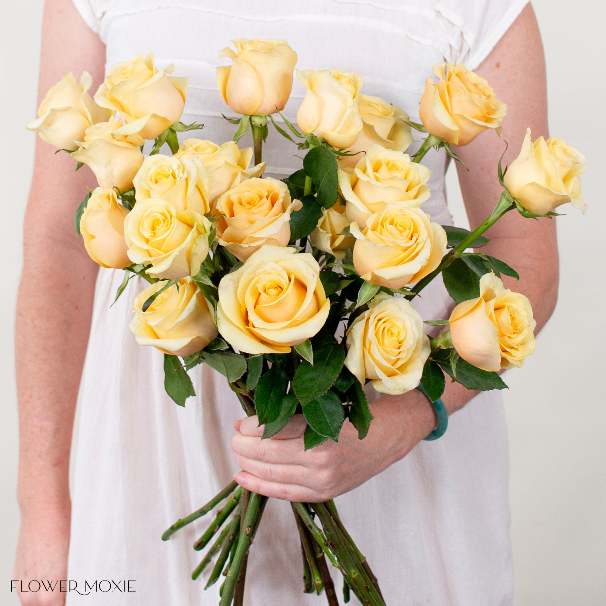 Soft Yellow Butterscotch Rose | DIY Wedding Flowers | Flower Moxie