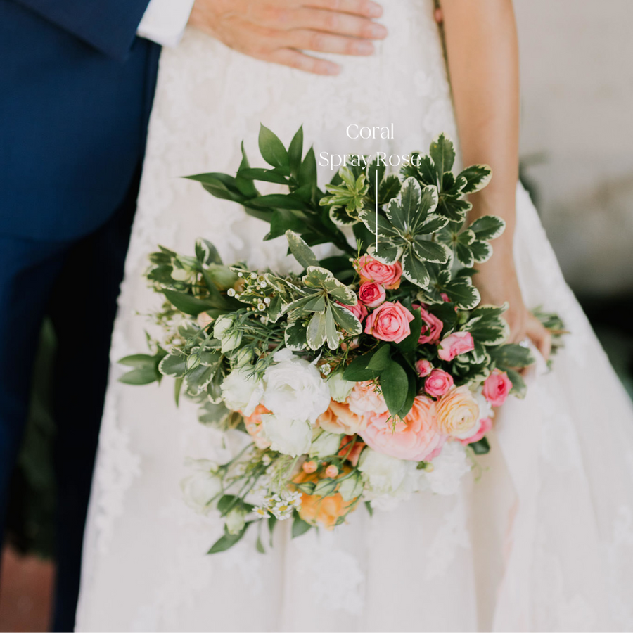 Coral Spray Rose Flower | DIY Wedding Flowers | Flower Moxie