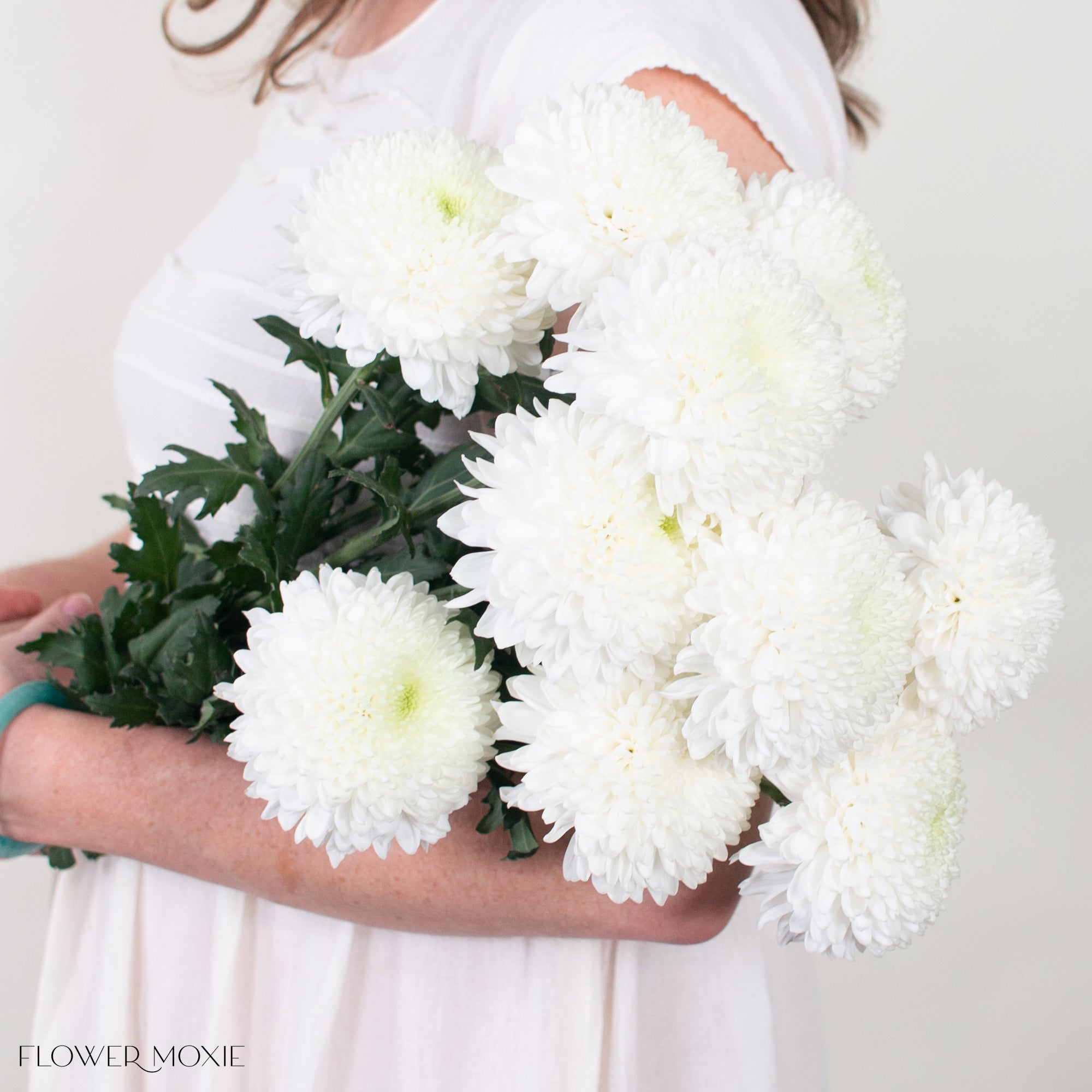 White Ball Cremone Flower | DIY Wedding Flowers | Flower Moxie