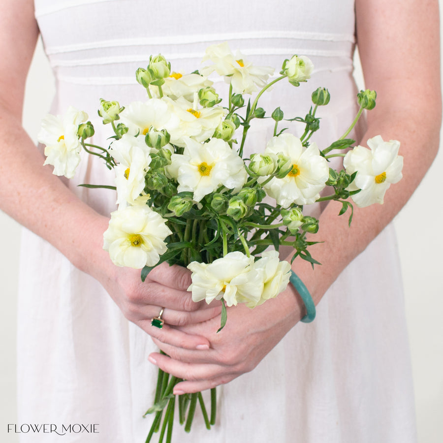 White Butterfly Ranunculus | Flower Moxie DIY Wedding Flowers