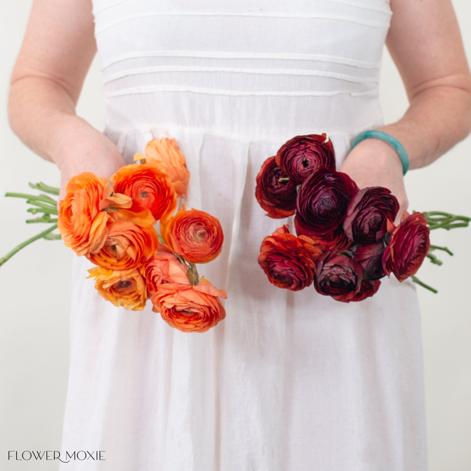Orange and Chocolate Ranunculus Mixed Box | DIY Wedding Flowers ...