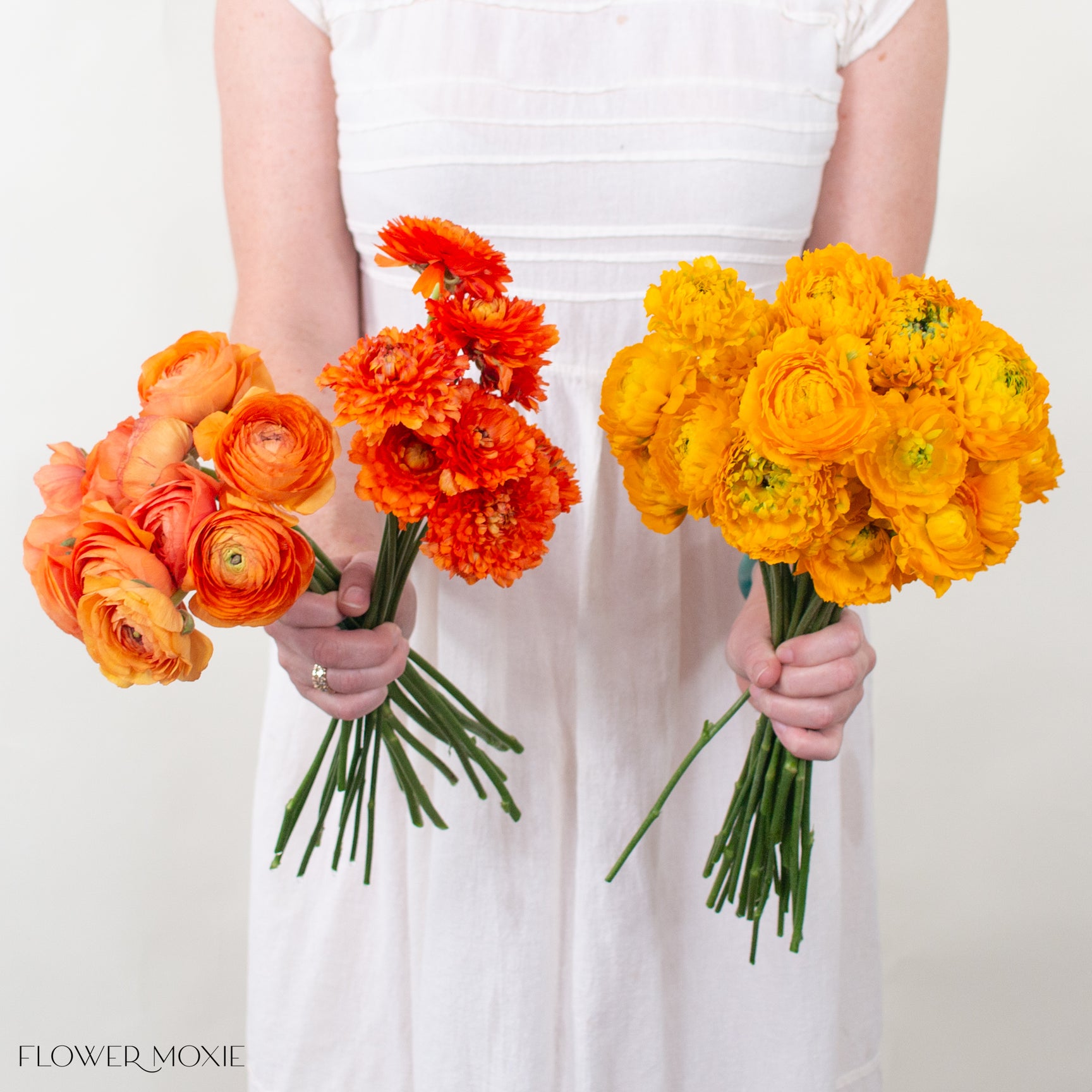 Yellow and Orange Ranunculus Mixed Box | DIY Wedding Flowers – Flower Moxie
