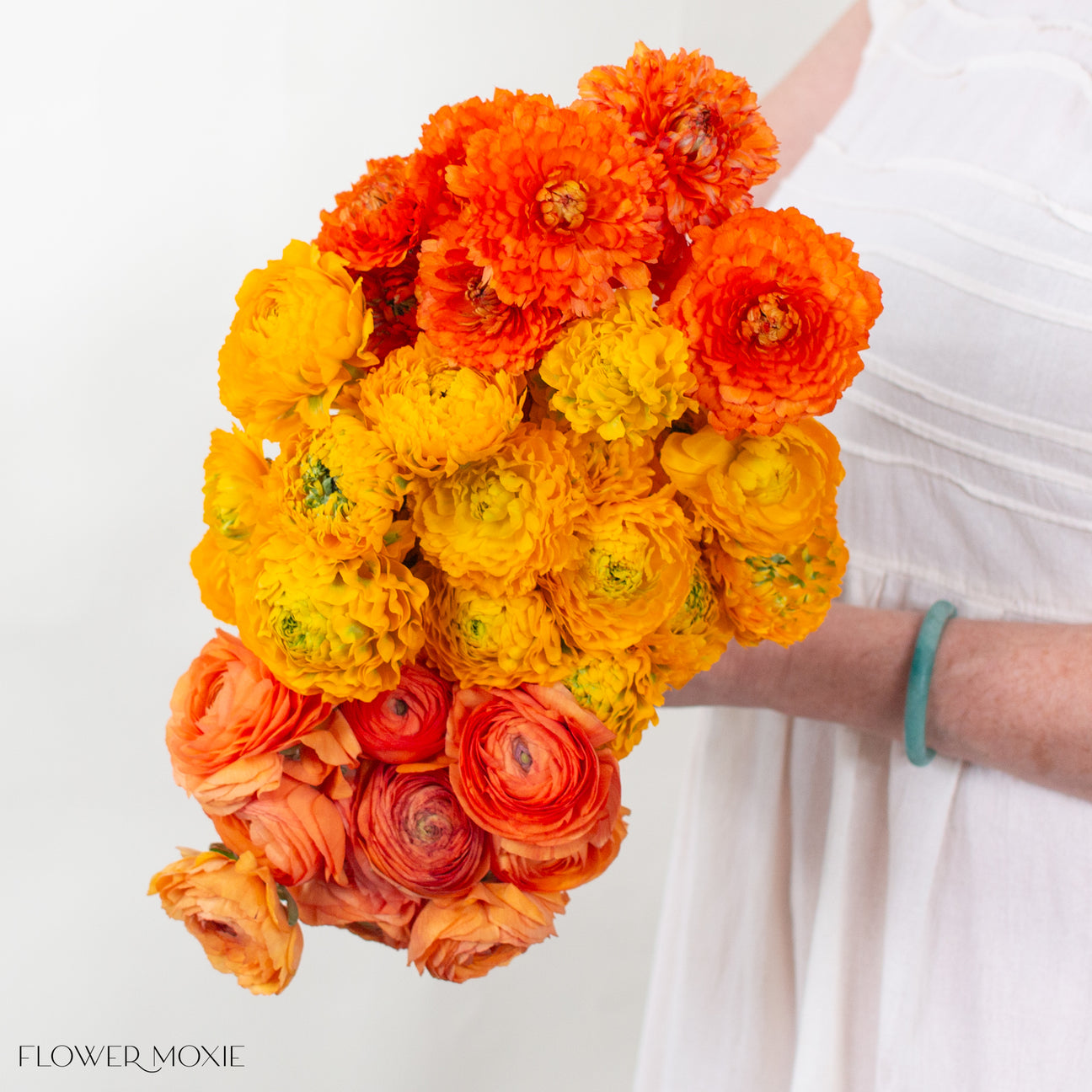 Yellow and Orange Ranunculus Mixed Box | DIY Wedding Flowers – Flower Moxie