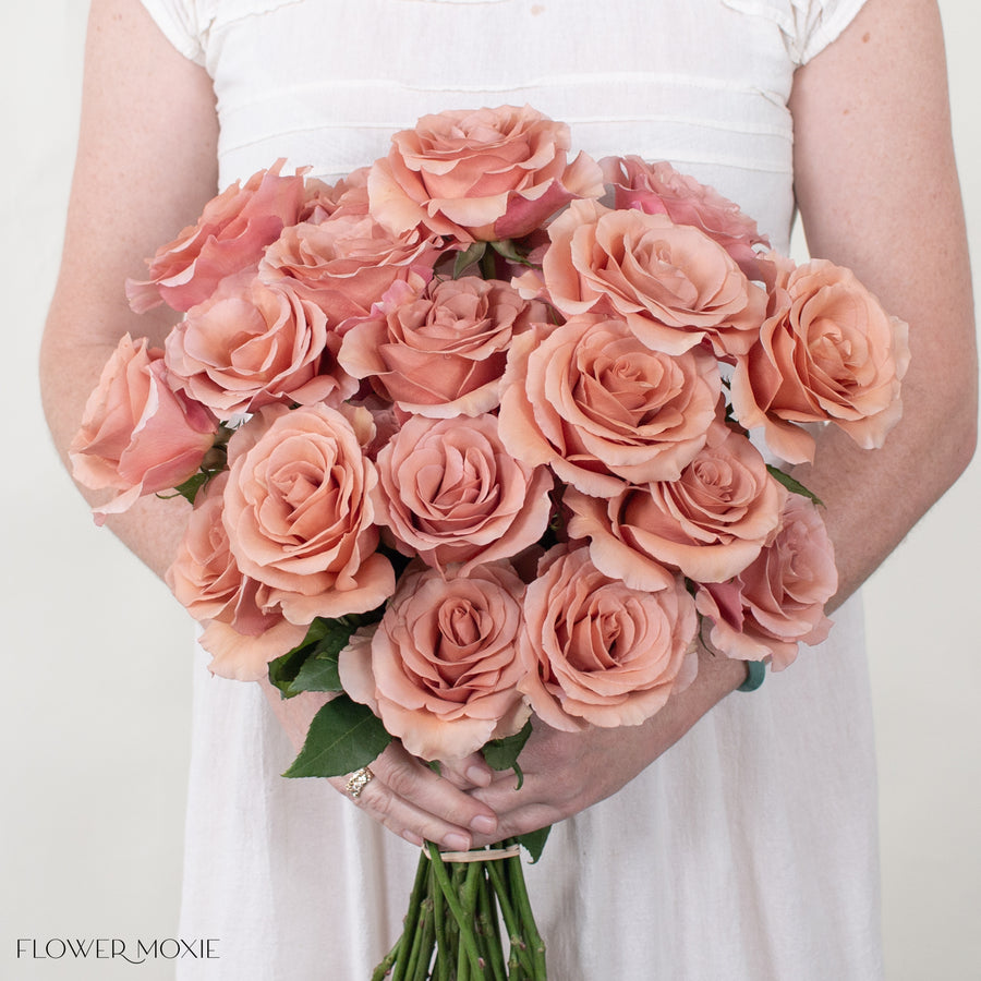 Dusty Terracotta Moab Roses | DIY Wedding Flowers | Flower Moxie