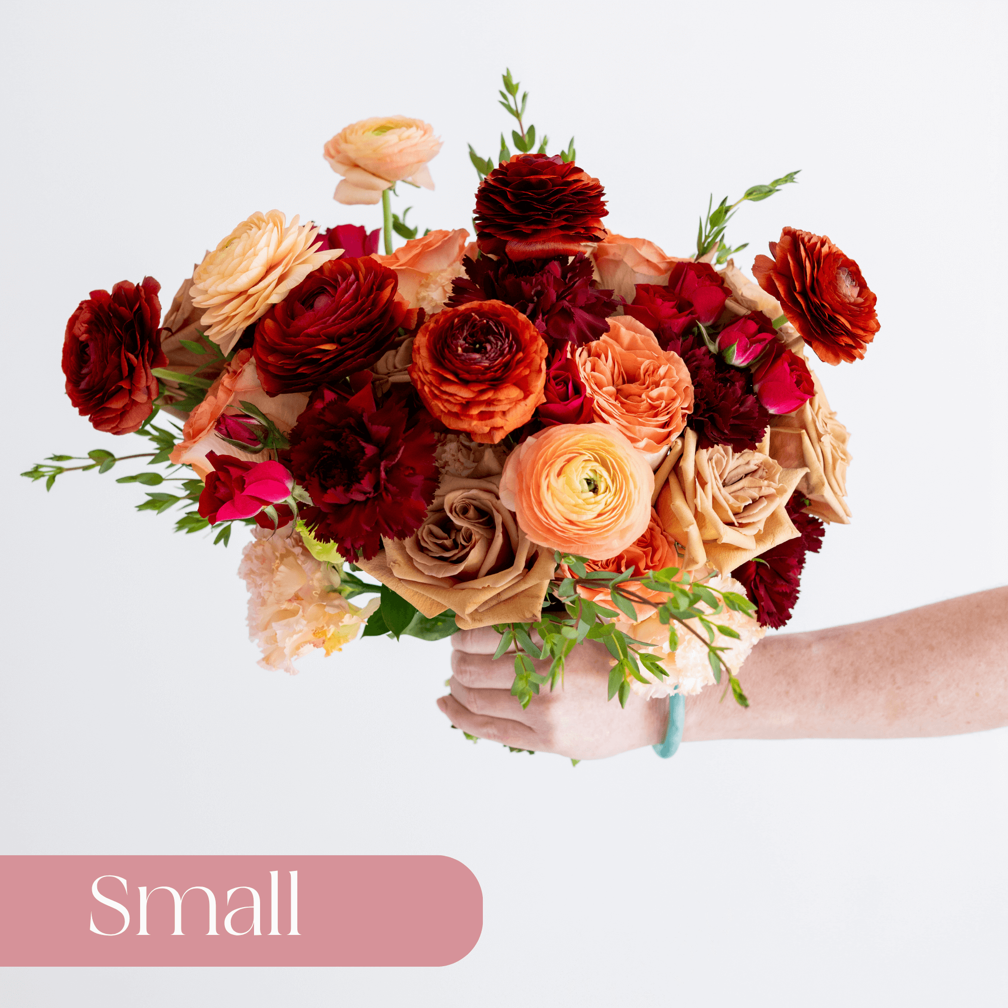 Peach & Burgundy Premade - Small Package | Flower Moxie DIY