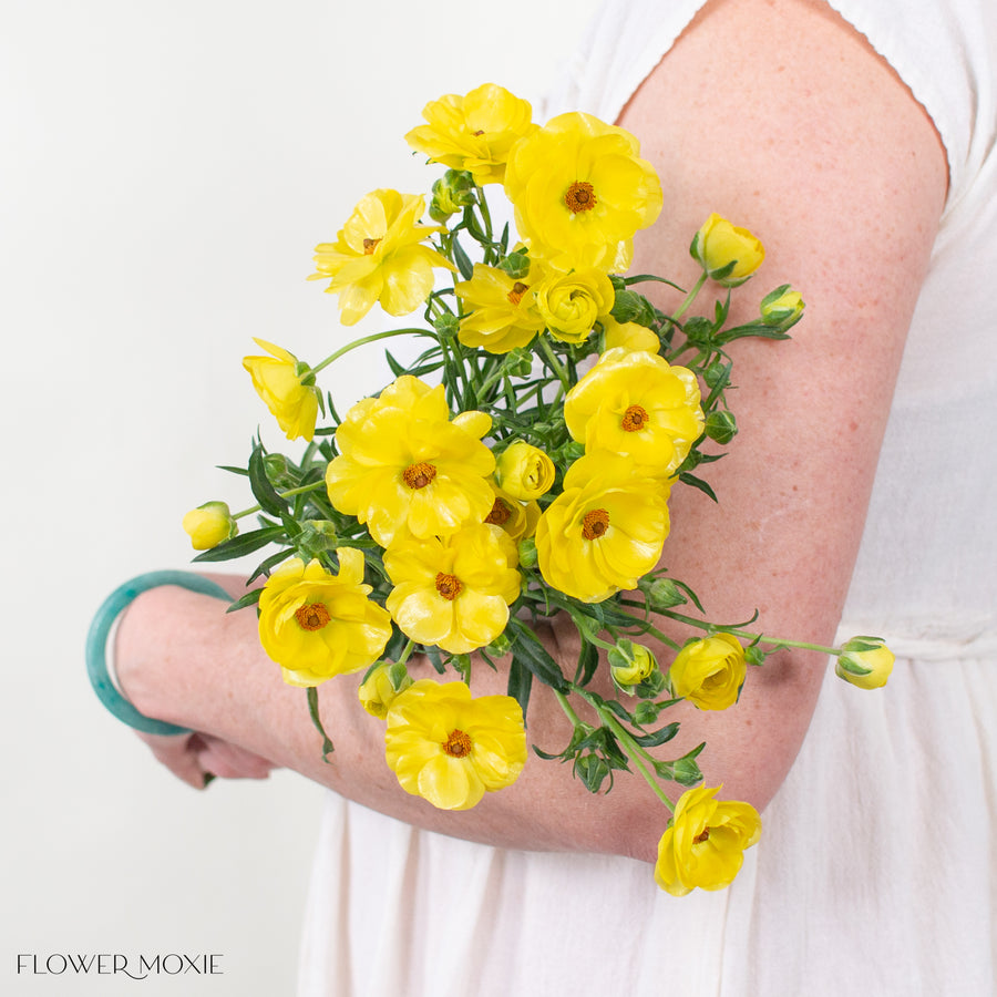 Yellow Butterfly Ranunculus | Flower Moxie DIY Wedding Flowers
