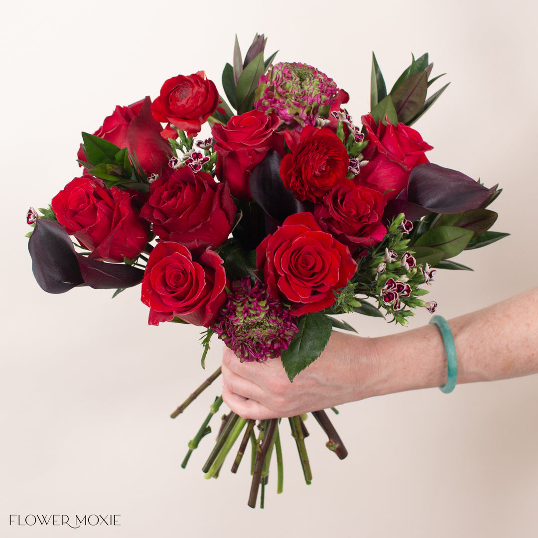 Red Siren Premade Bridal Bouquet – Flower Moxie