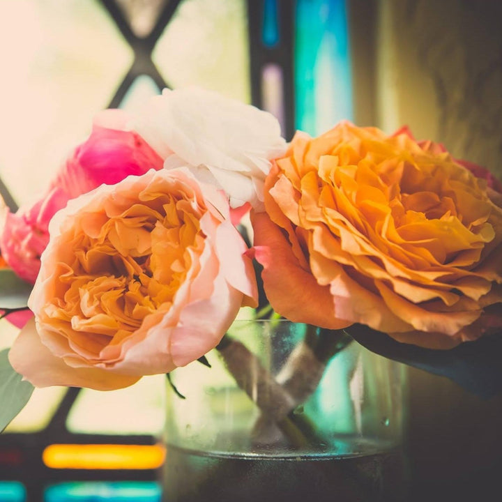 Mayra's Peach Garden Roses | DIY Wedding Flowers | Flower Moxie