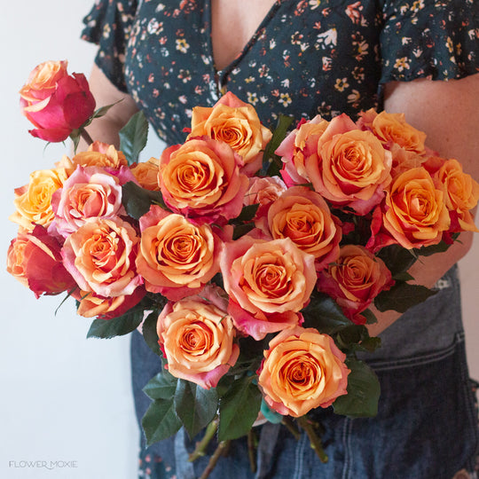 Cherry Brandy Roses | Fresh DIY Wedding Flowers | Flower Moxie