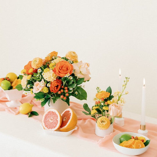 Citrus wedding centerpieces | Honestweddingadvice.com