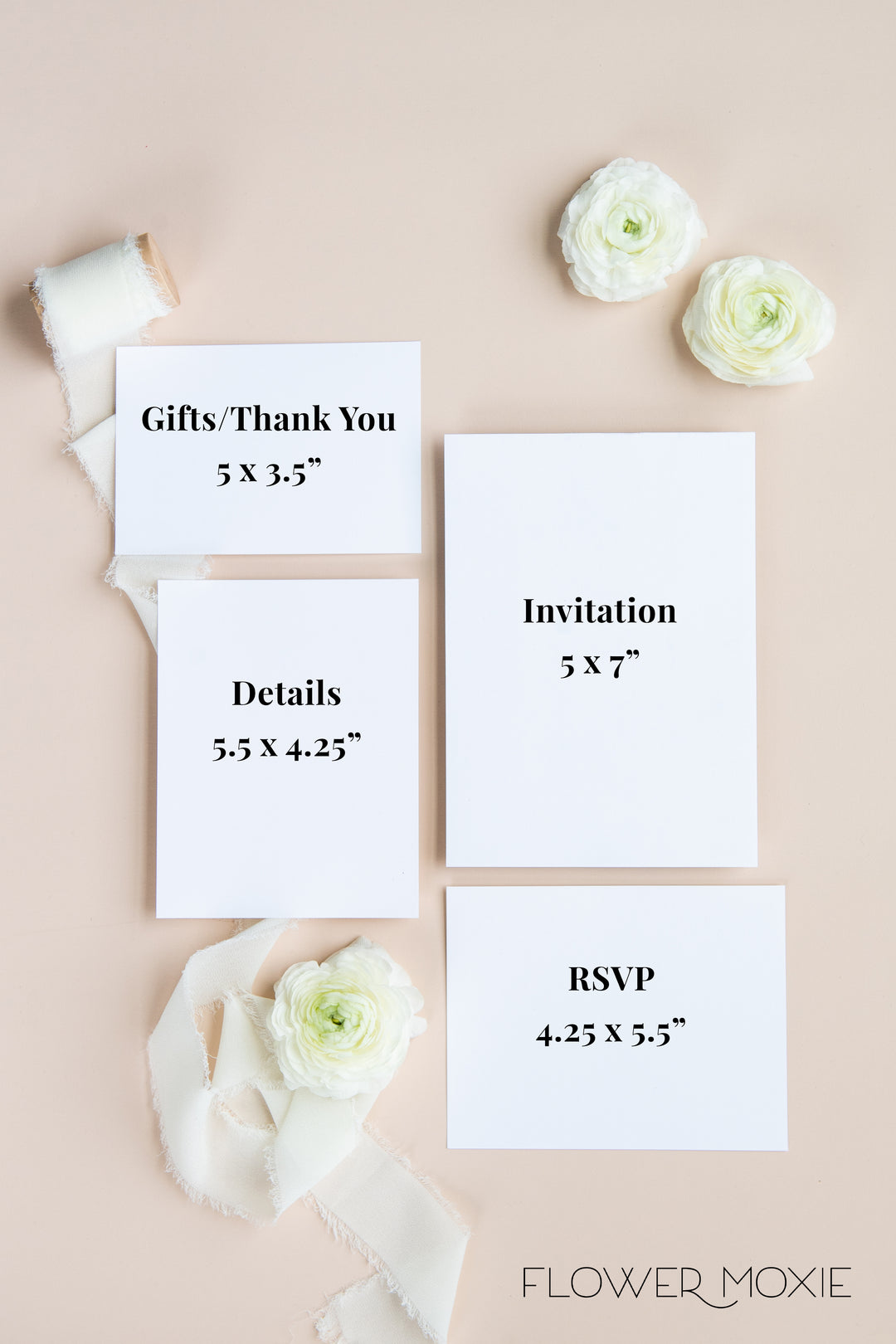 Dusty Blue and Cream Invitation Suite Template - 031 – Flower Moxie