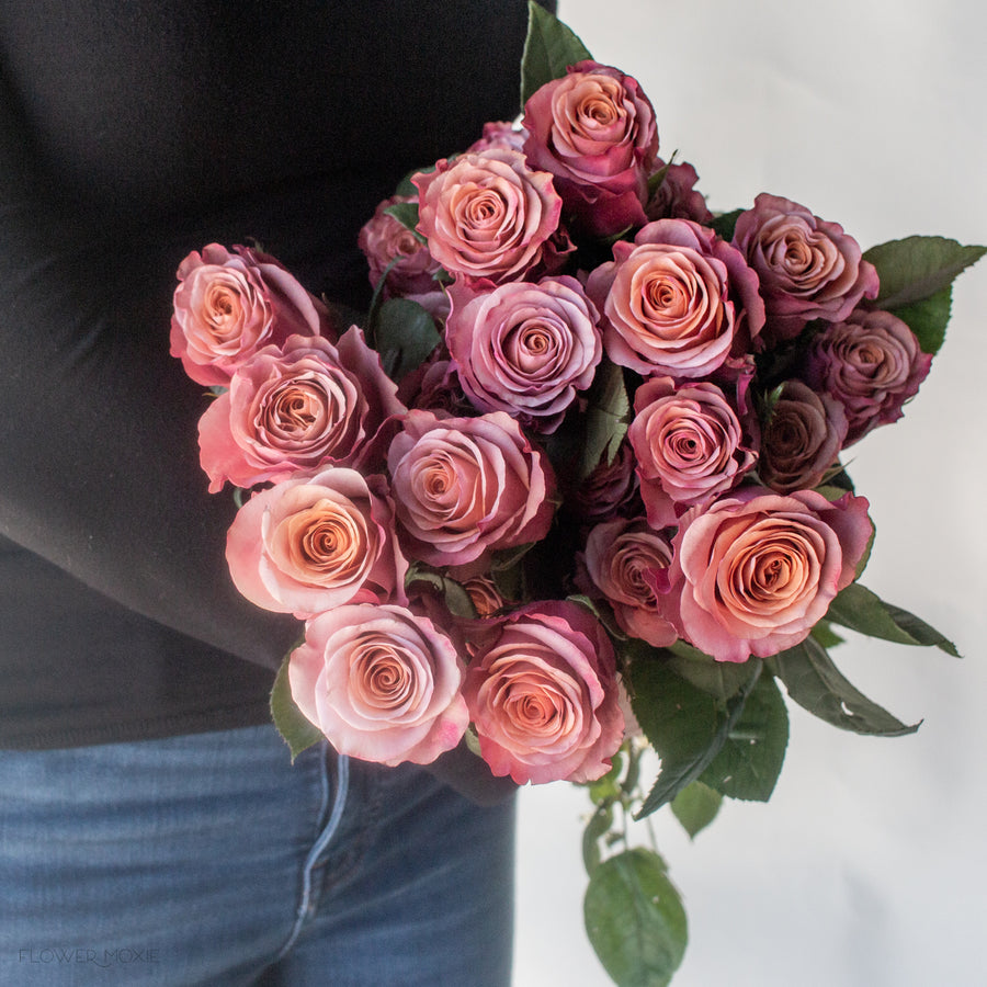Peachy Mauve Purple Moon Rose | Fresh DIY Wedding Flowers | Flower Moxie