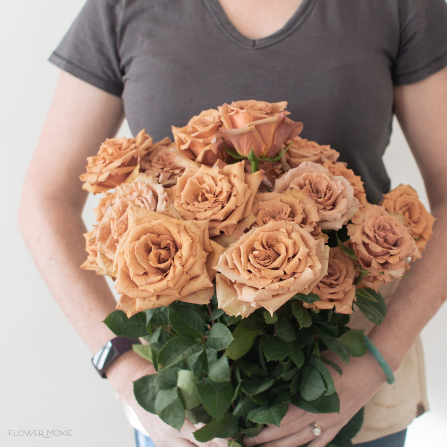Tan Toffee Roses | Bulk Fresh DIY Wedding Flowers | Flower Moxie