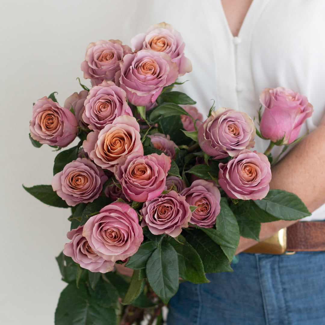 Peachy Mauve Purple Moon Rose | Fresh DIY Wedding Flowers | Flower Moxie
