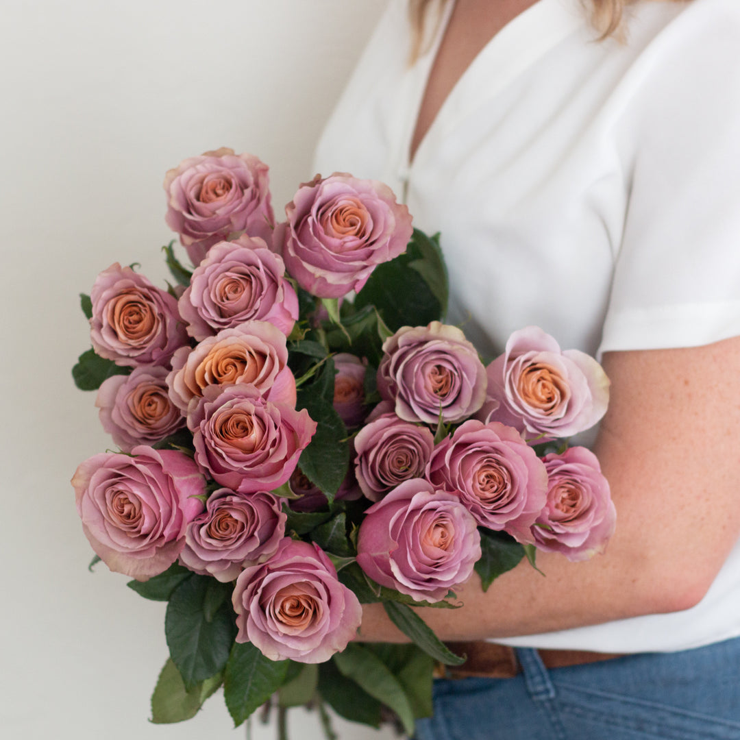 Peachy Mauve Purple Moon Rose | Fresh DIY Wedding Flowers | Flower Moxie
