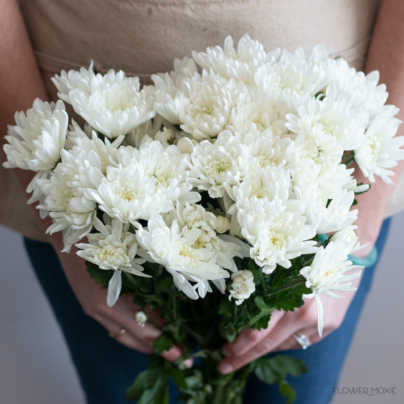 White Cushion Pom Flower | DIY Wedding Flowers | Flower Moxie