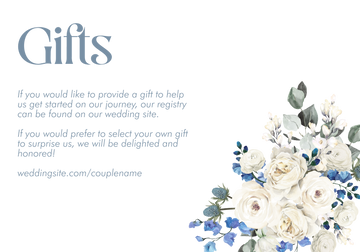 Dusty Blue and Cream Invitation Suite Template - 031 – Flower Moxie