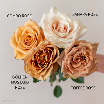 Tan Toffee Roses | Bulk Fresh DIY Wedding Flowers | Flower Moxie