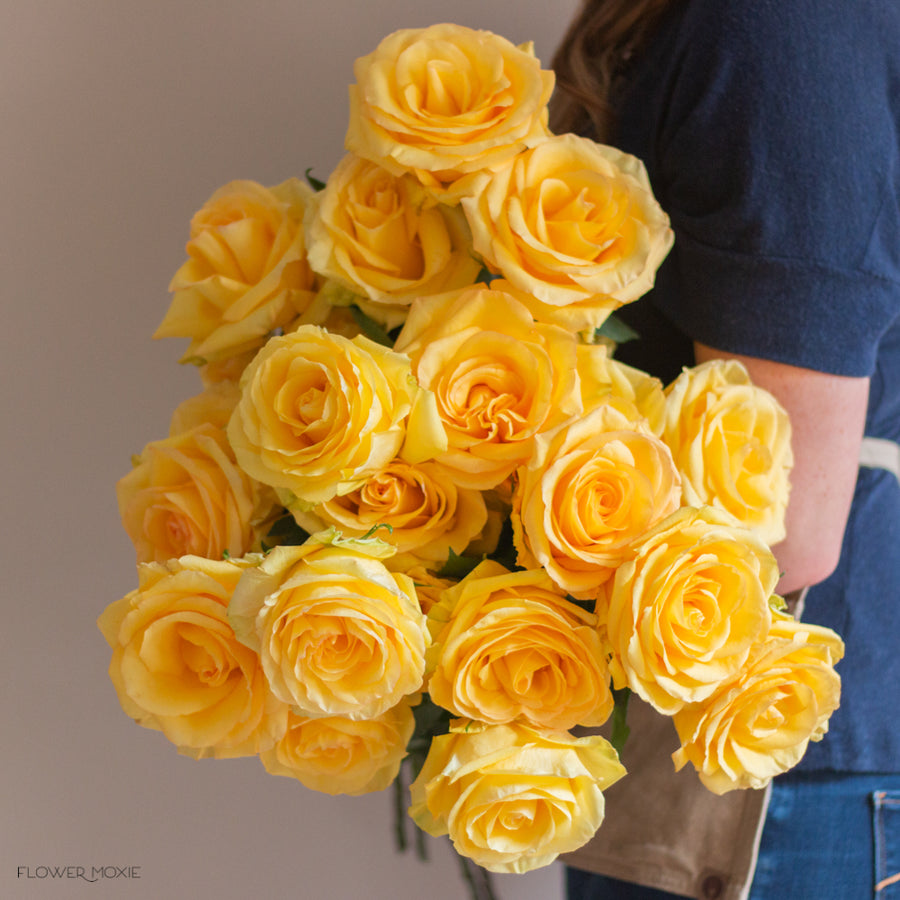 Yellow Roses | DIY Wedding Flowers | Flower Moxie